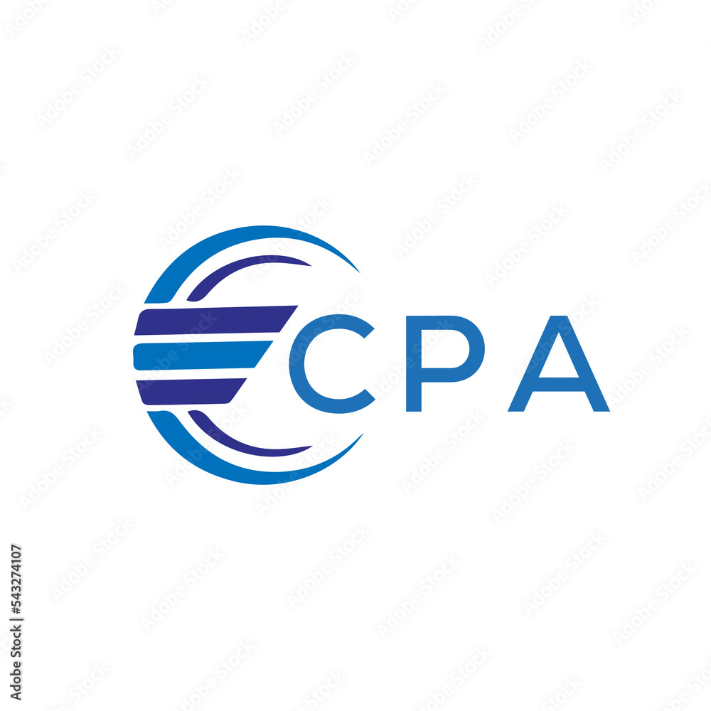 CPA letter logo. CPA blue image on white background. CPA vector logo ...