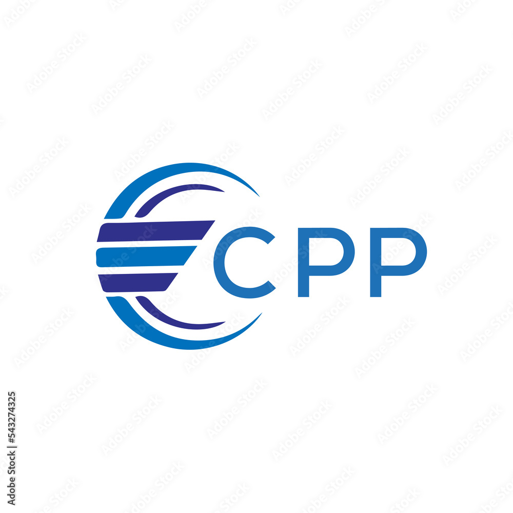 CPP letter logo. CPP blue image on white background. CPP vector logo ...