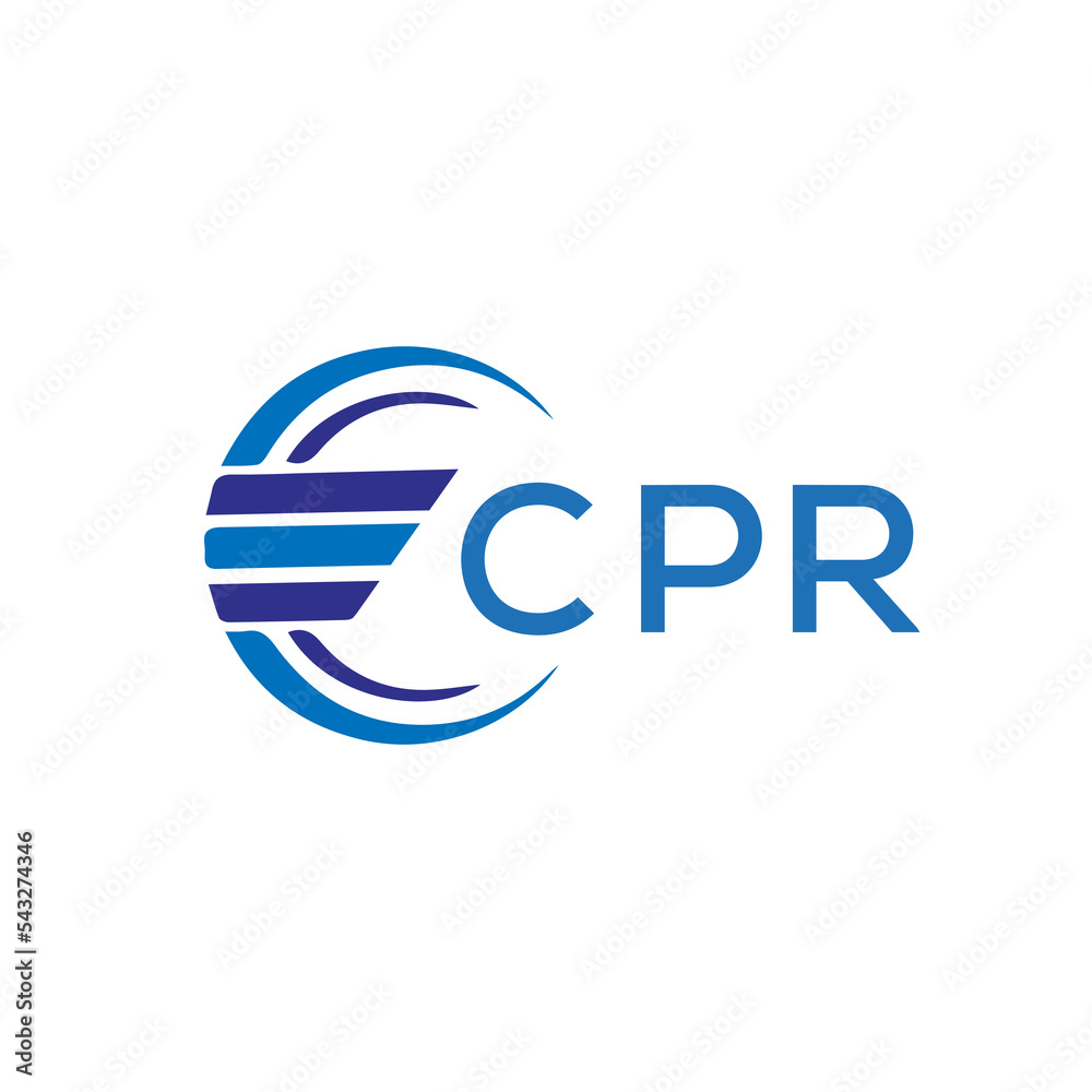 CPR letter logo. CPR blue image on white background. CPR vector logo ...