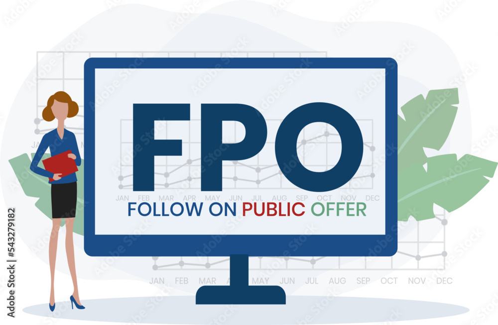 FPO - follow on public offer. acronym business concept. vector ...