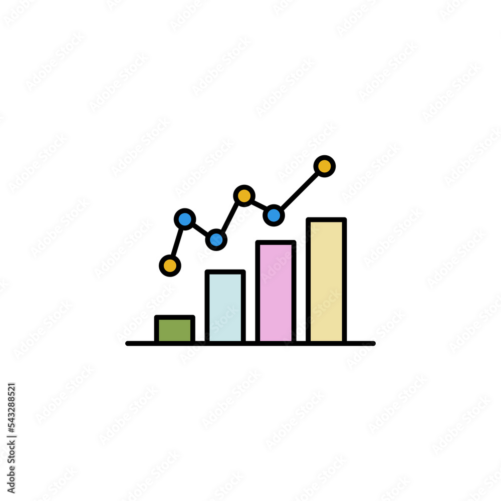 Graph finance chart outline icon. Element of finance illustration icon ...
