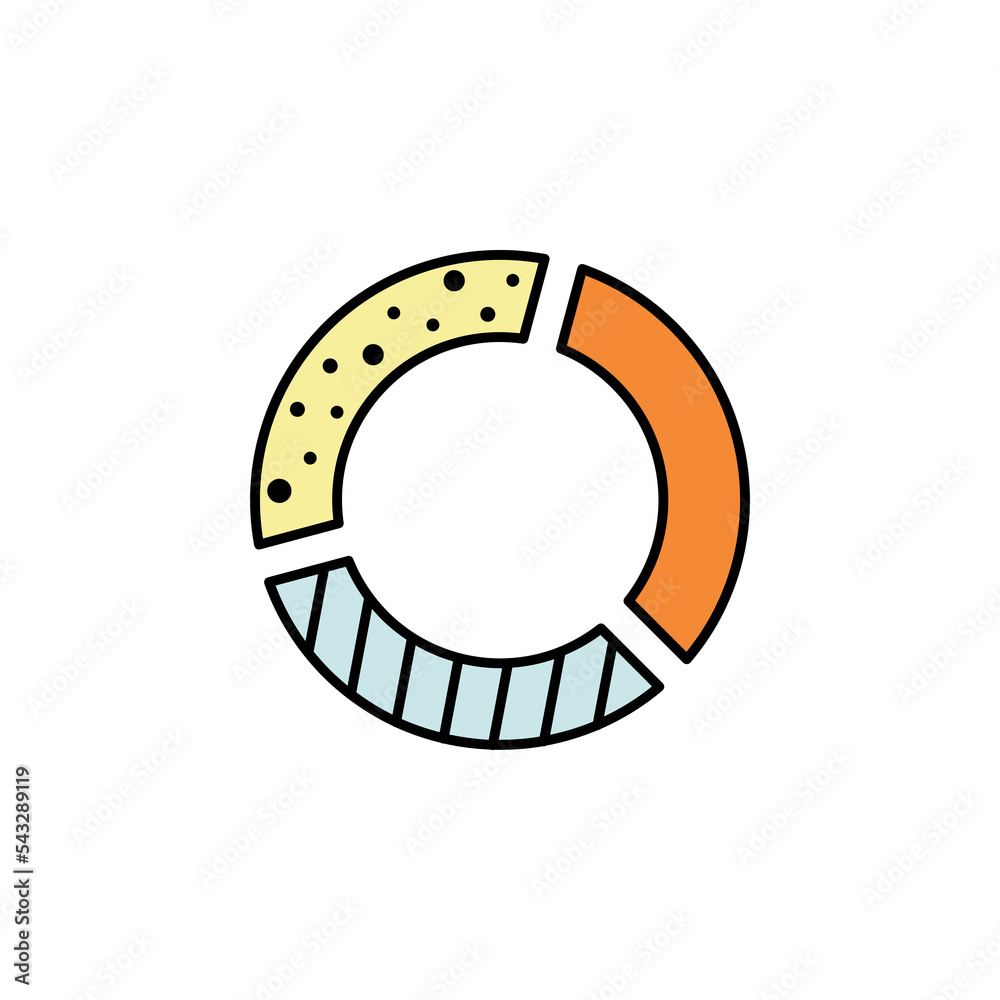 Pie chart finance outline icon. Element of finance illustration icon ...
