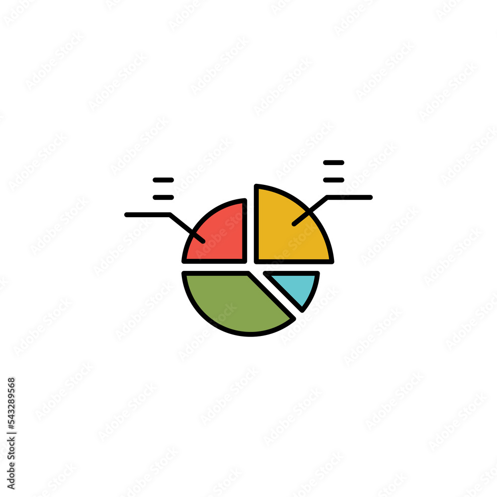 Pie chart finance outline icon. Element of finance illustration icon ...