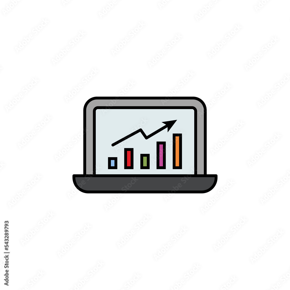 Graph finance chart outline icon. Element of finance illustration icon ...