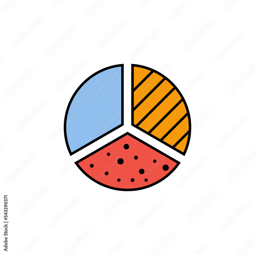 Pie chart stats finance outline icon. Element of finance illustration ...