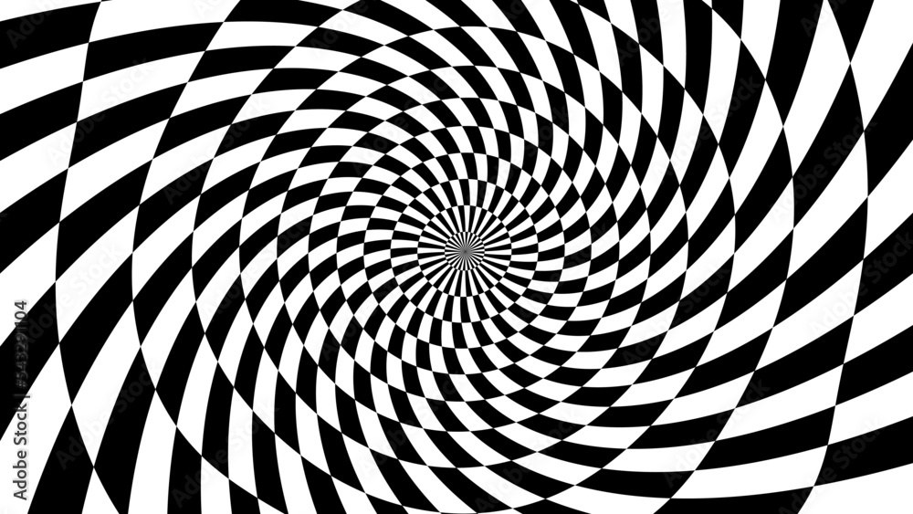 Abstract background design monochrome motion illusion checkered black ...