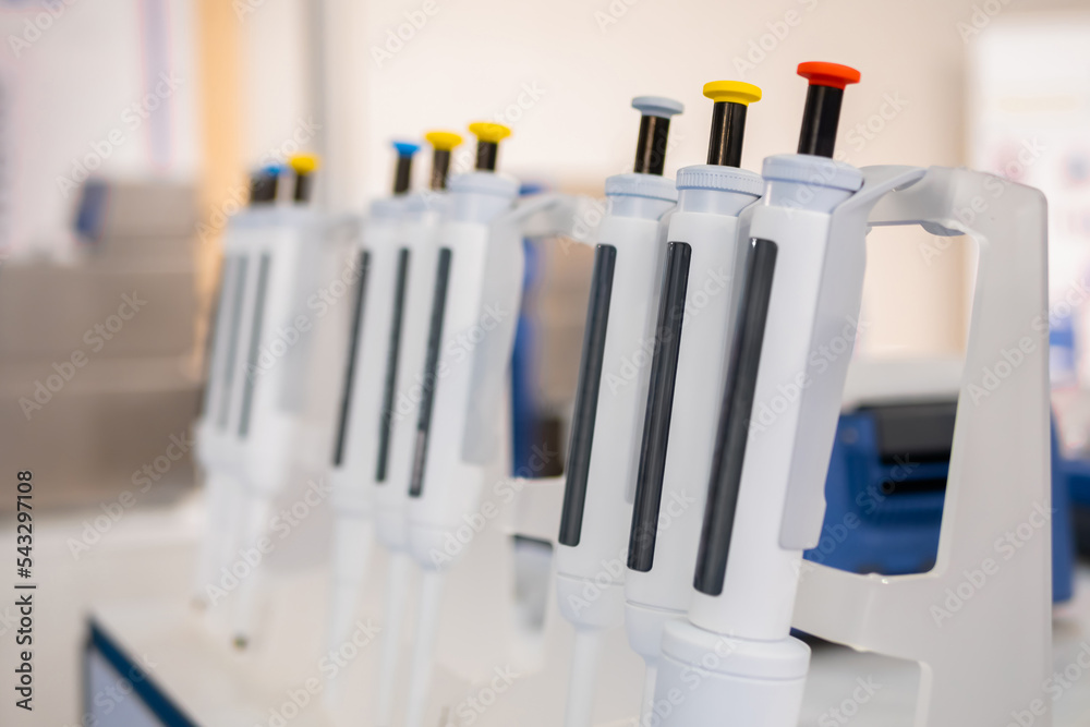 Single channel pipettes with different volume at medical exhibition ...