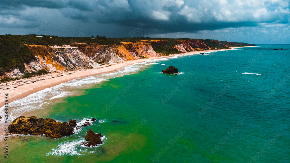 Praia Paisagem Paradisíaca Tropical Verão Tambaba Nordeste Paraíba ...