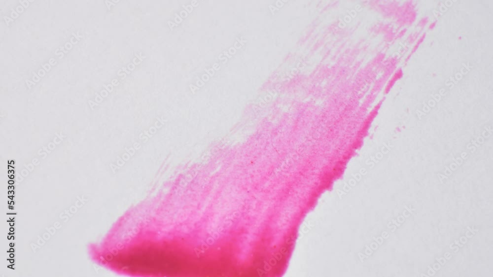 Lipgloss make-up smudge, smear. Cosmetic liquid lip gloss, lipstick ...