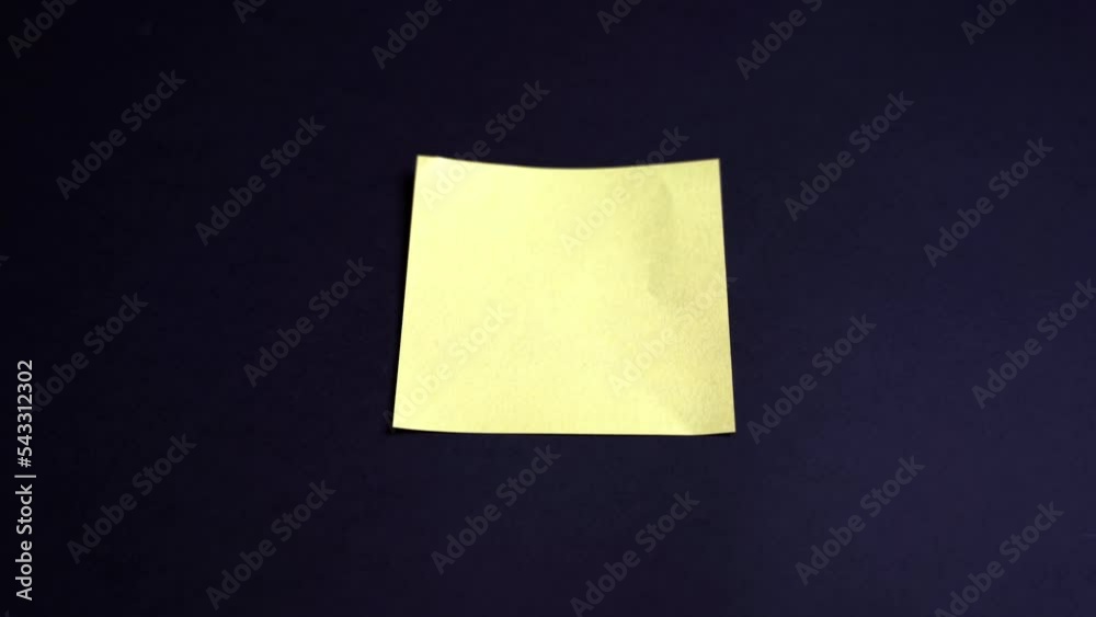 Hand writing with marker on post it. Banner of the word happiness ...