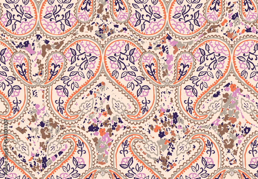 modern abstract paisley pattern for textiles and decoration Stock ...
