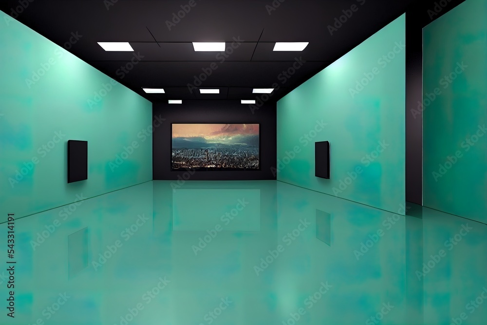 Full shot of a modern, virtual TV show background, ideal for artistic ...