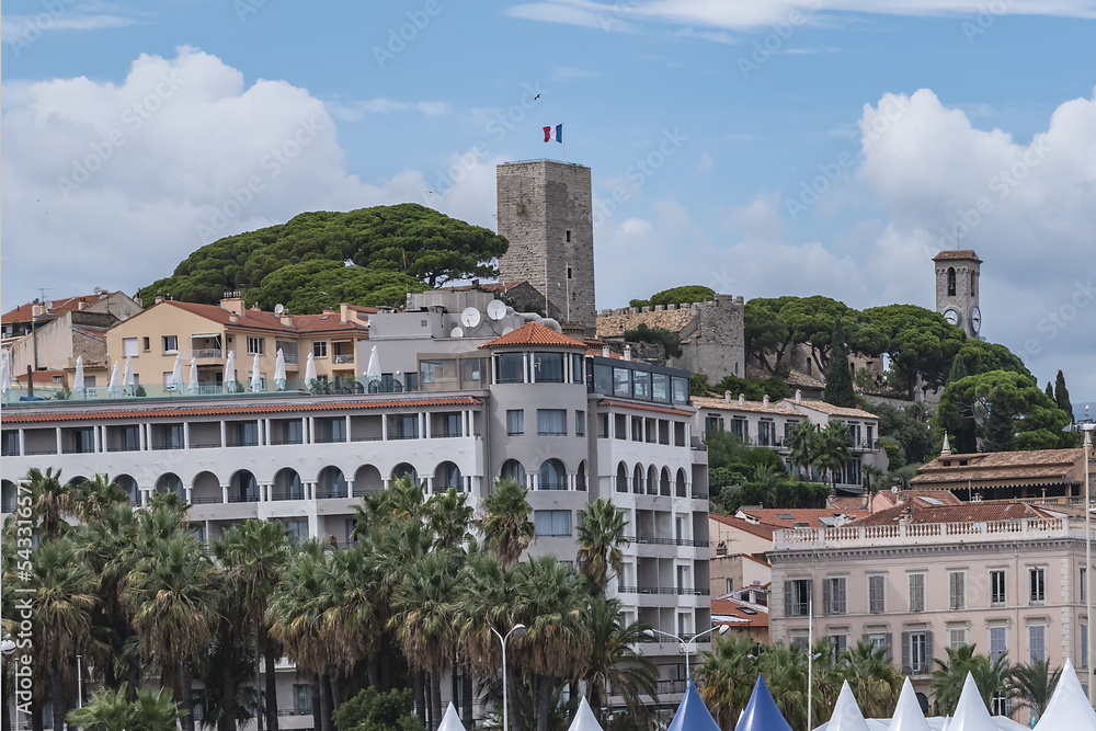 Suquet hill with The Castre Castle (Chateau de la Castre, built in 11th ...