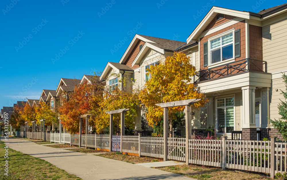 Beautiful Home Exterior design of residential fronts. Neighborhood new ...