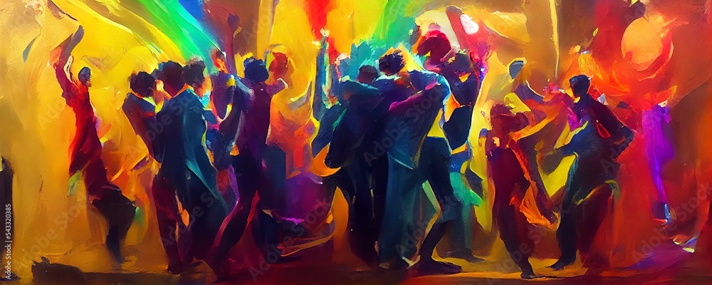 Abstract Paintings Of People Dancing