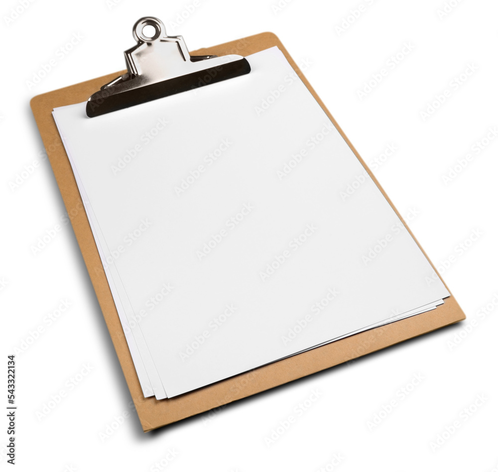Blank Clipboard with empty white paper sheet Stock Photo | Adobe Stock