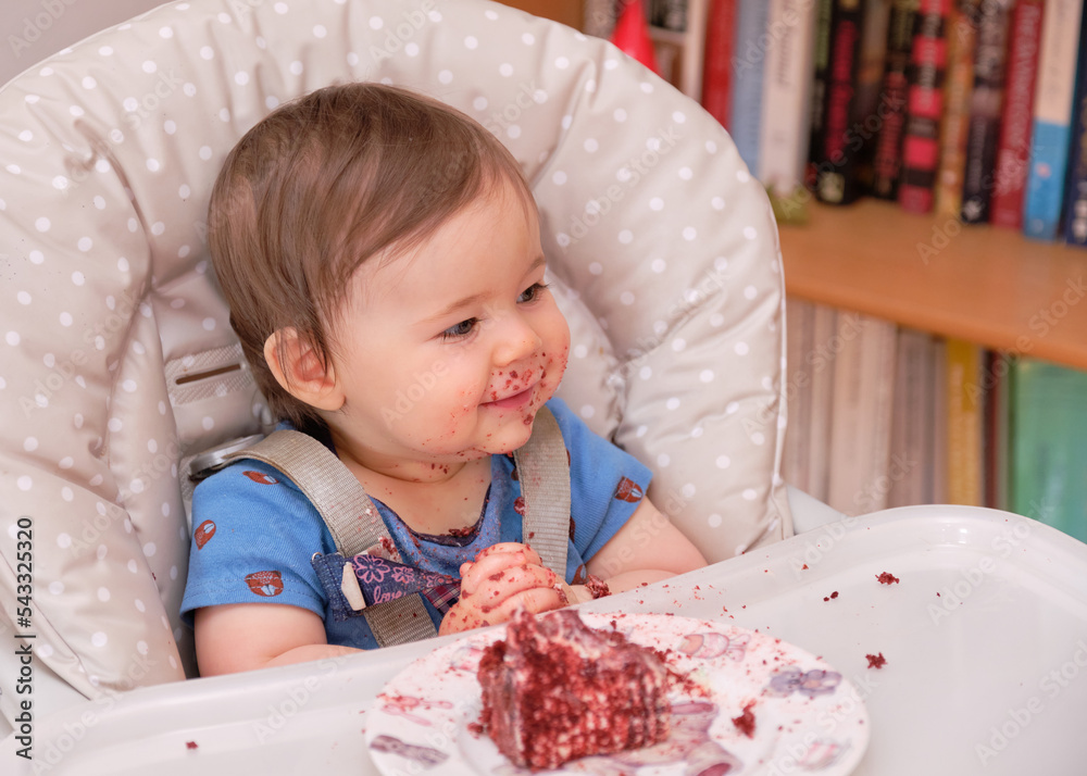 first birthday celebration and first time eating cake for this little ...