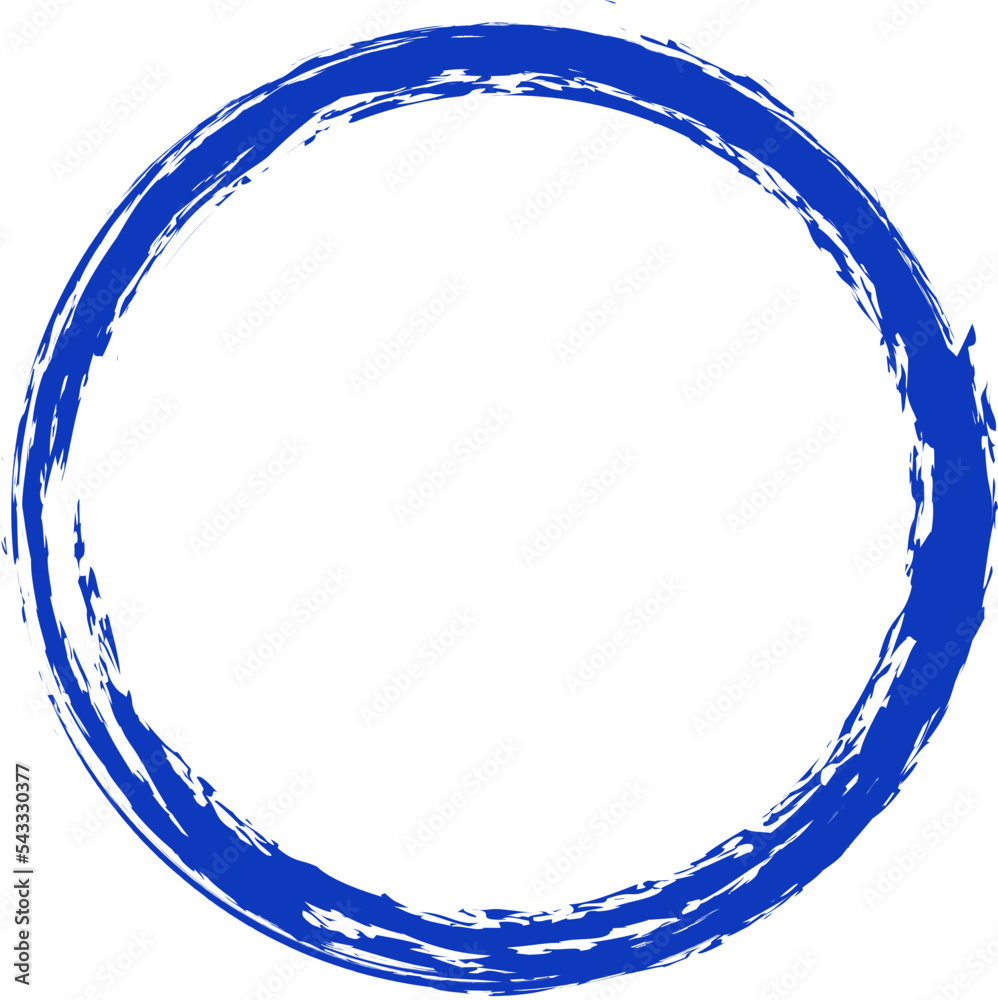 Navy blue circle brush stroke vector isolated on white background. Navy ...