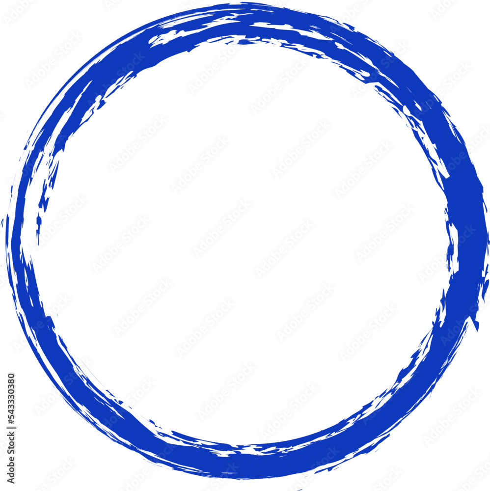 Navy blue circle brush stroke vector isolated on white background. Navy ...
