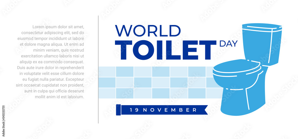 World Toilet Day. 19 November, for icon, logo, social media, poster ...