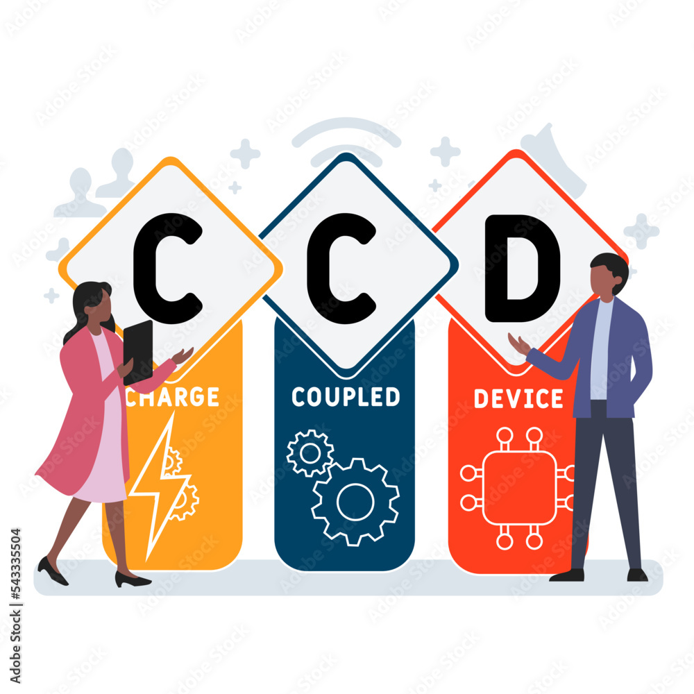 CCD - Charge-coupled device acronym. business concept background ...