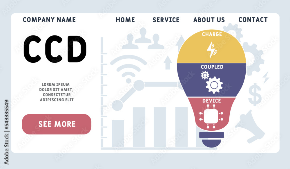 CCD - Charge-coupled device acronym. business concept background ...