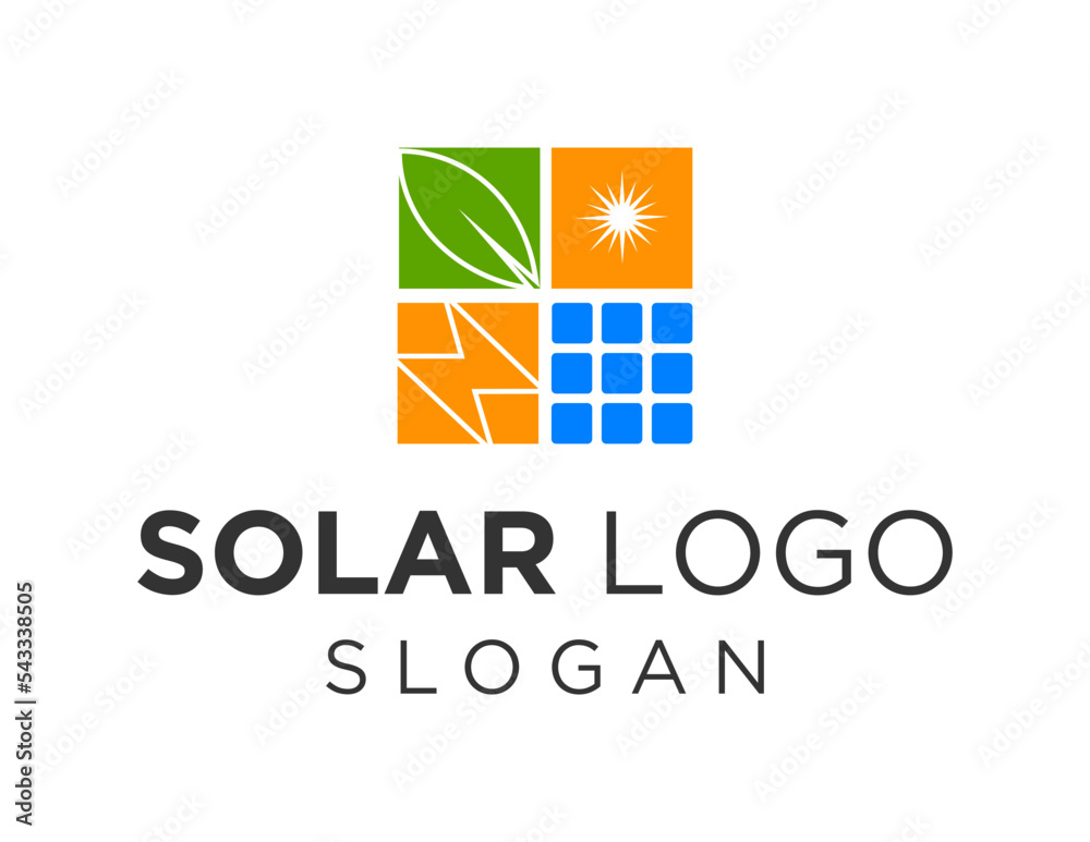 Logo about Solar Panel on white background. created using the CorelDraw ...