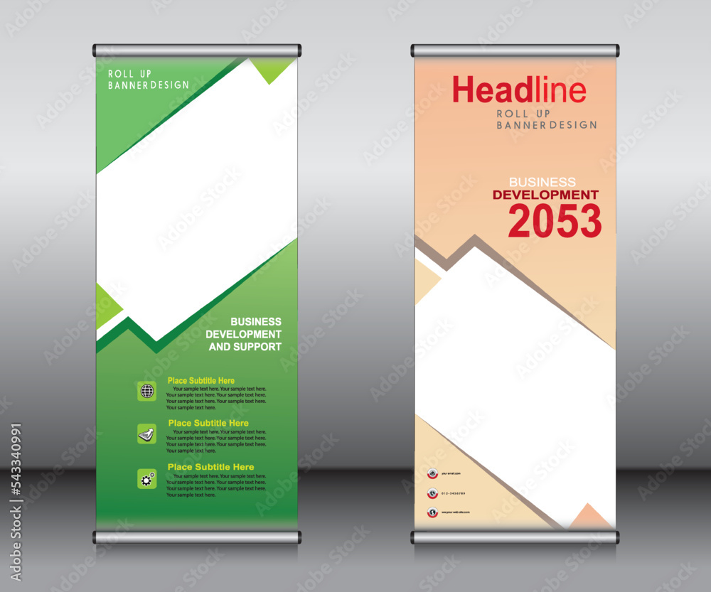 Roll up banner template design, banner, layout, advertisement, pull up ...