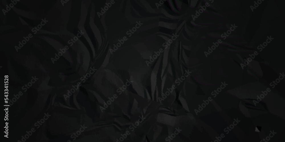 Dark black crumpled paper texture background. black crumpled and top ...