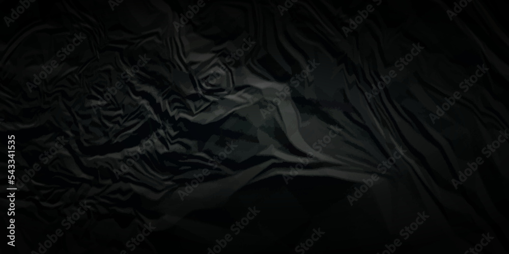 Dark black crumpled paper texture background. black crumpled and top ...