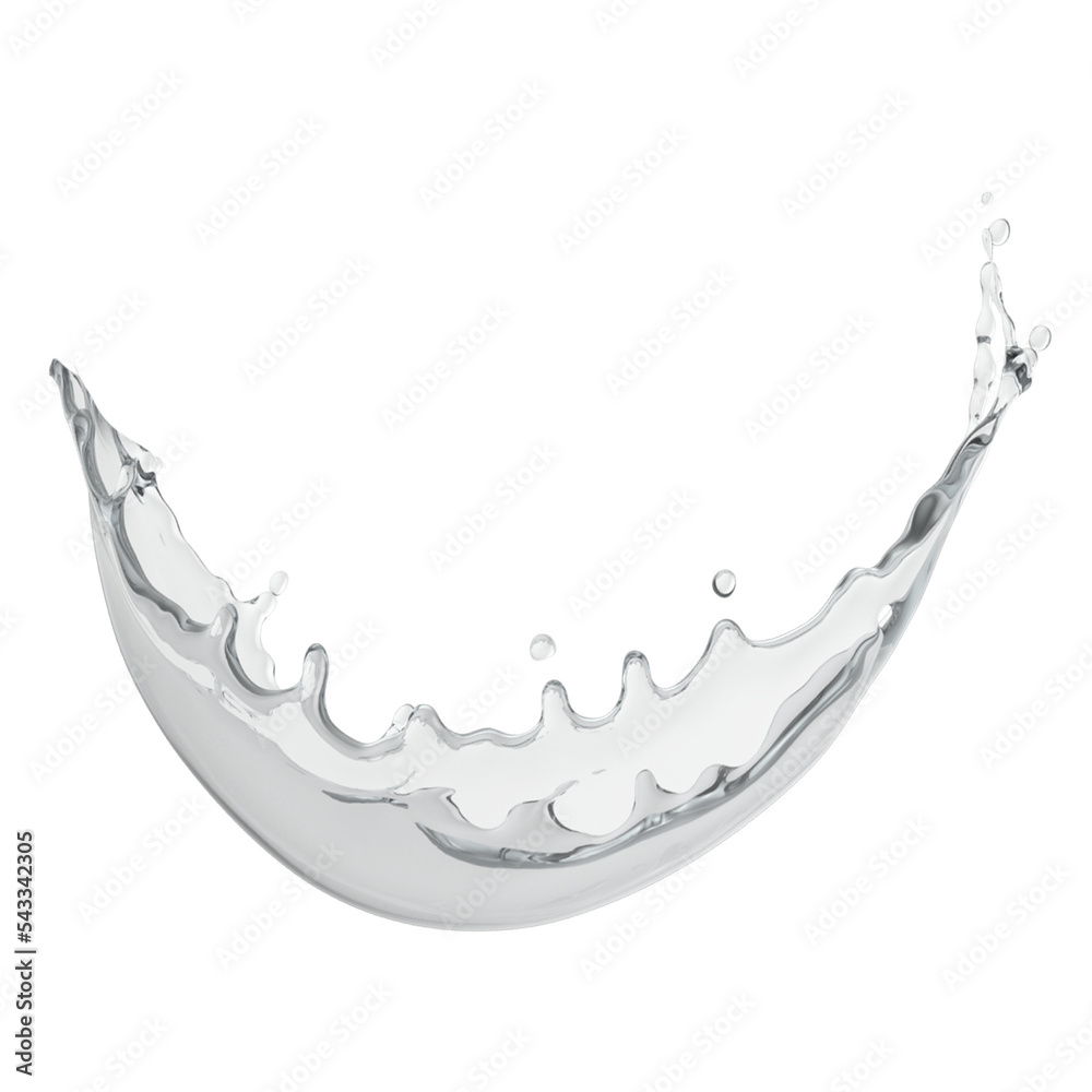 Water splashes with blue liquid waves with swirls and drops a realistic ...