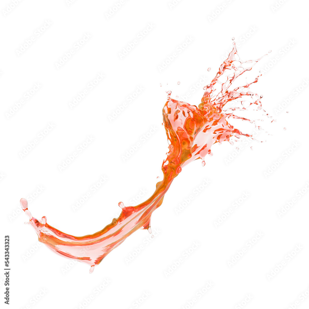 orange water splash effect on transparent background Stock Photo ...