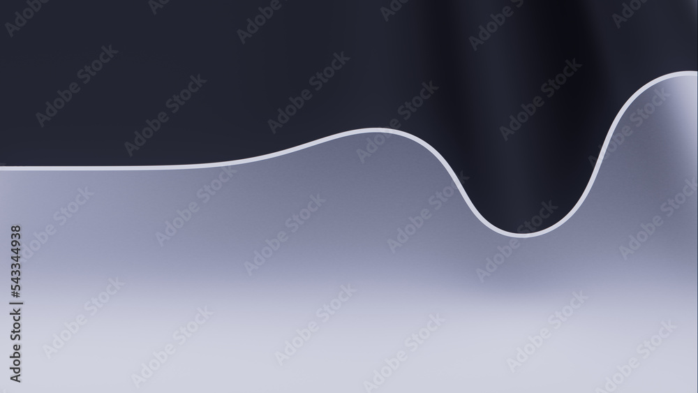 Ripple Black and White Surface with Copy-Space. Clean 3D Minimalist ...