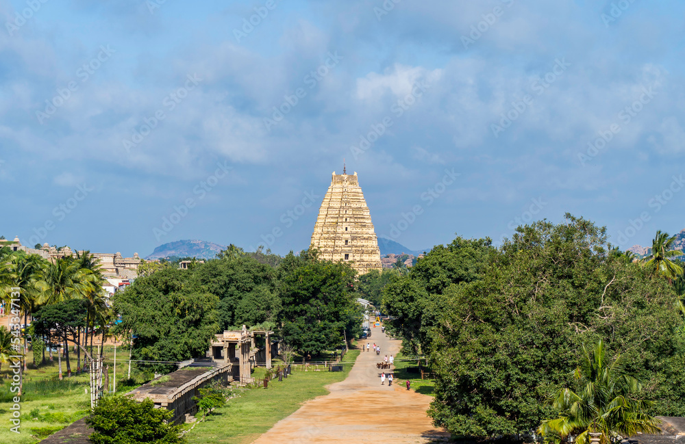 Virupaksha Temple is located in Hampi in the Vijayanagara district of ...
