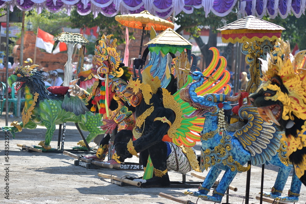 Animal replica stretchers are a means of transportation for circumcised ...