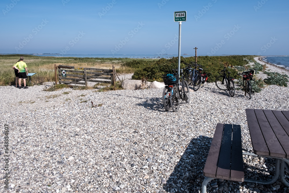 Fotografia do Stock: View of Stavns Fjord, a fjord at the Danish island ...