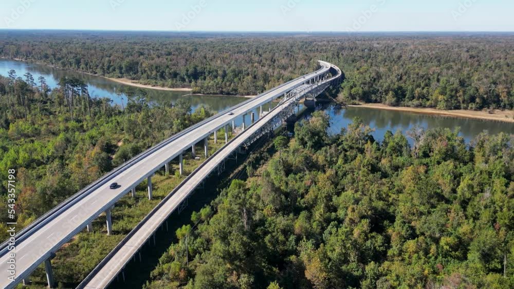 Florida state road 20 crossing the Apalachicola River viewed from east ...