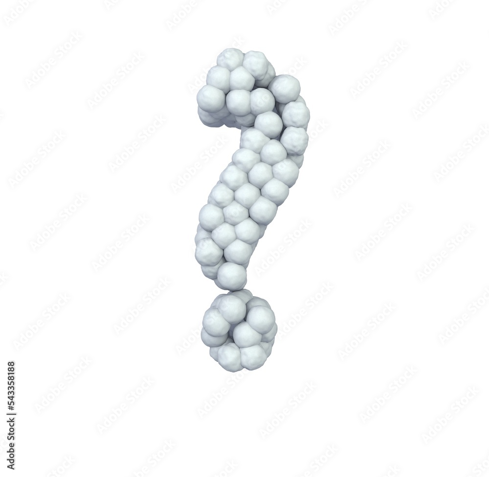 Snowball Themed Font Themed Font Question Mark Stock Illustration ...