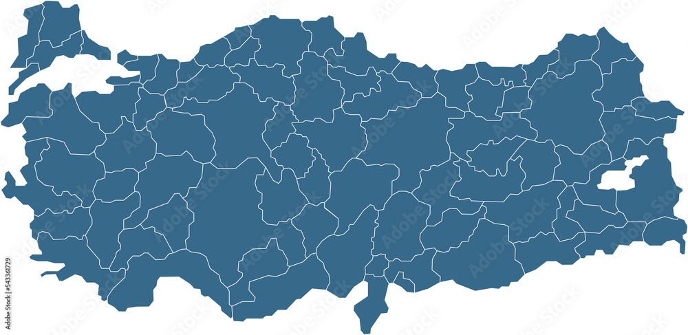 Turkey political map divide by state Stock Illustration | Adobe Stock