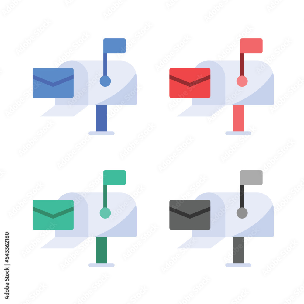 Postal box icon, mailbox symbol icon, Mailbox icon. Post box icons ...