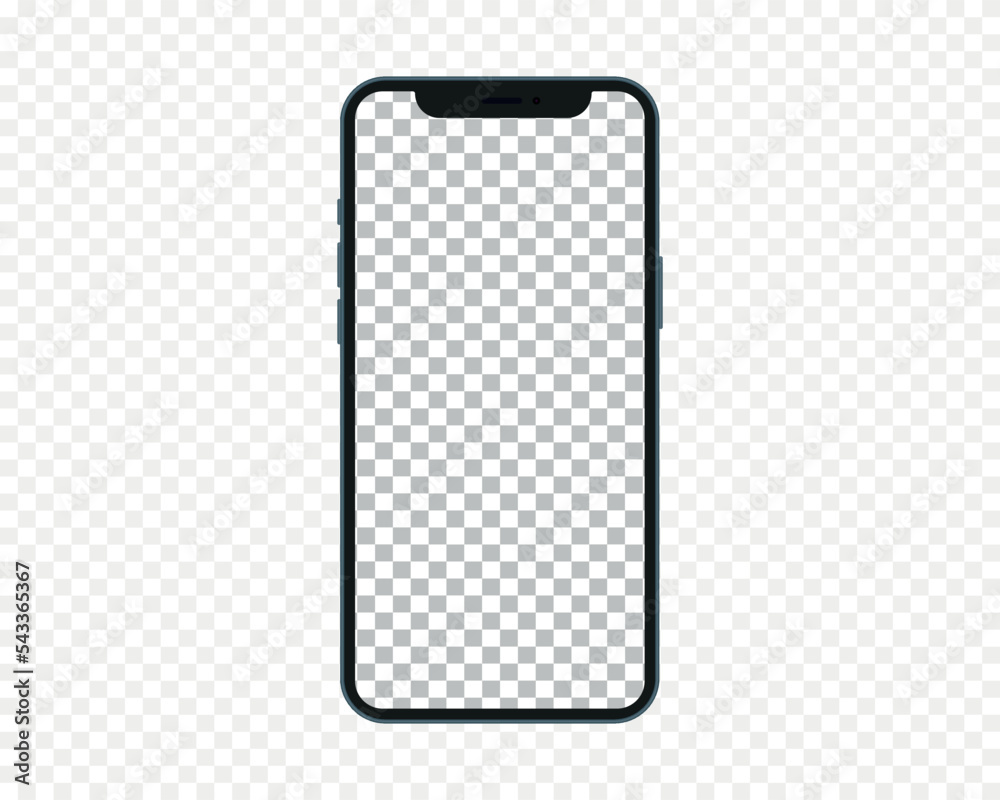 Realistic models smartphone with transparent screens. Smartphone mockup ...