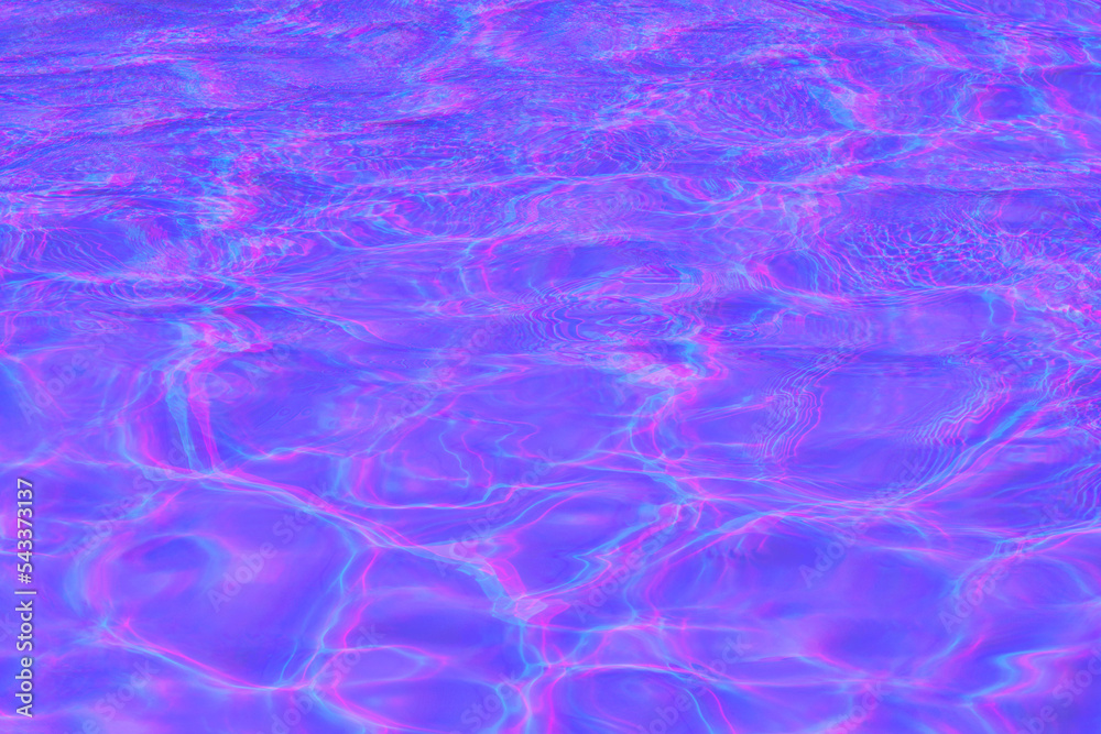 Purple transparent holographic water surface texture with ripples ...
