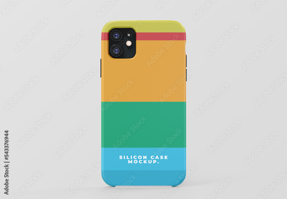 Smartphone Silicon Case Mockup Stock Template Adobe Stock