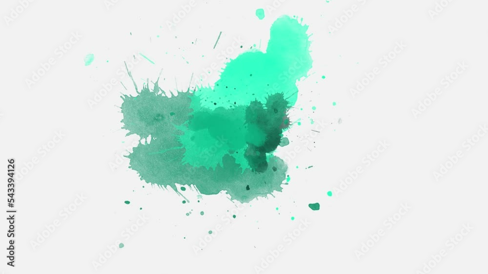 Dark green Watercolor ink drops. Abstract ink splatter compositing ...
