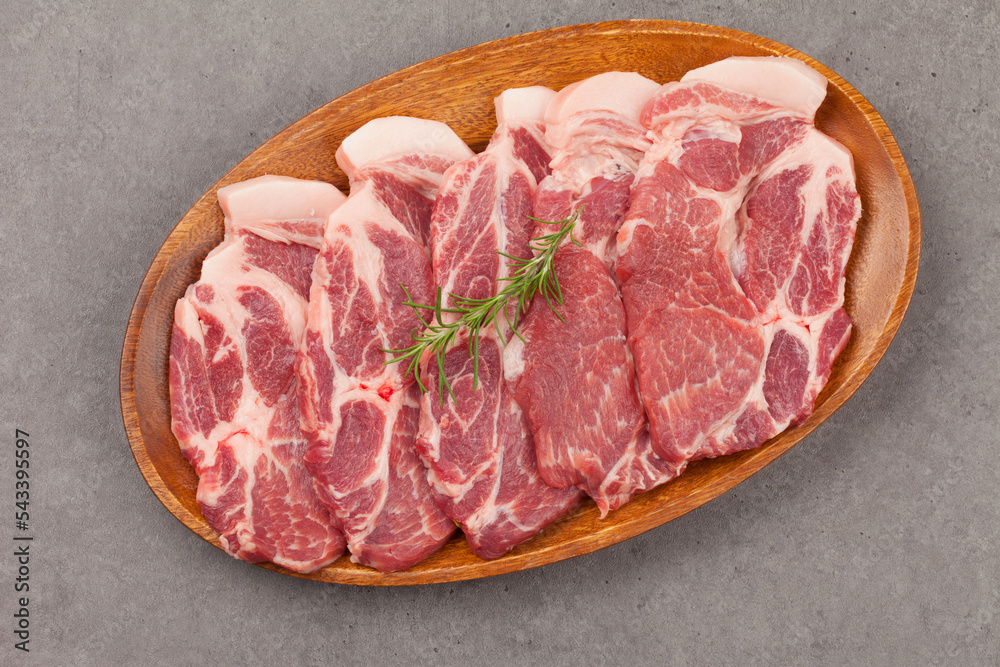 Indoor, meat, pork neck, pork neck, fat, raw meat, pork, food, meal ...