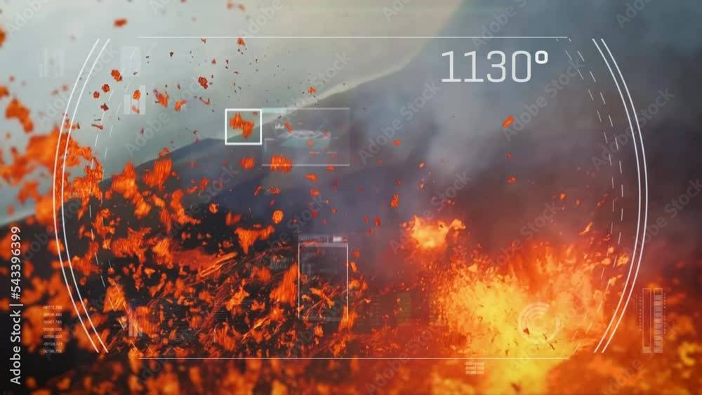 Volcano Climate Crisis Analysis, temperature details and a chart with ...