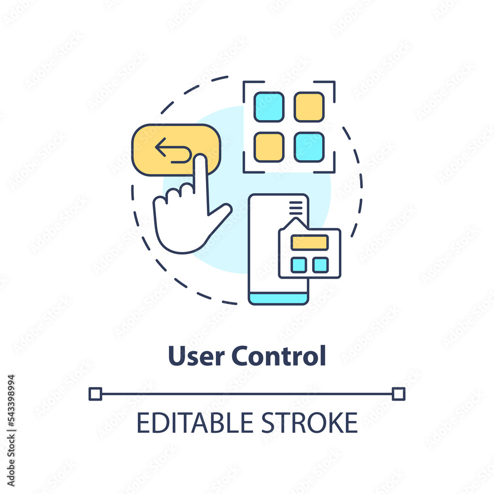 User control and freedom concept icon. Usability heuristic. UX design ...