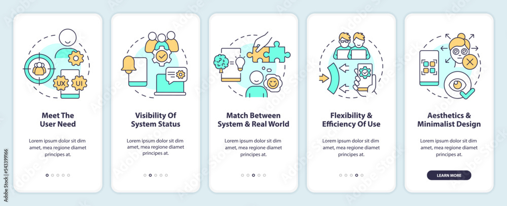 User experience key design principles onboarding mobile app screen ...