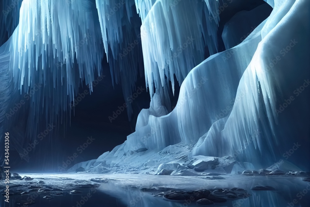 North Pole Glacier At Night