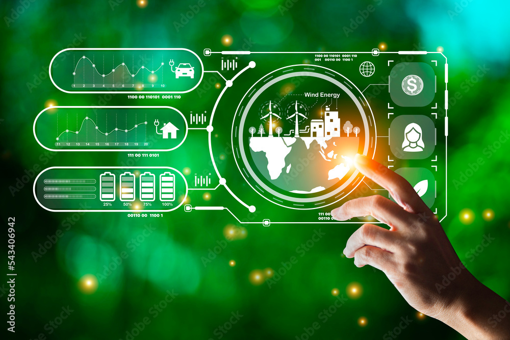 green energy concept help reduce global warming..Hand holding natural ...